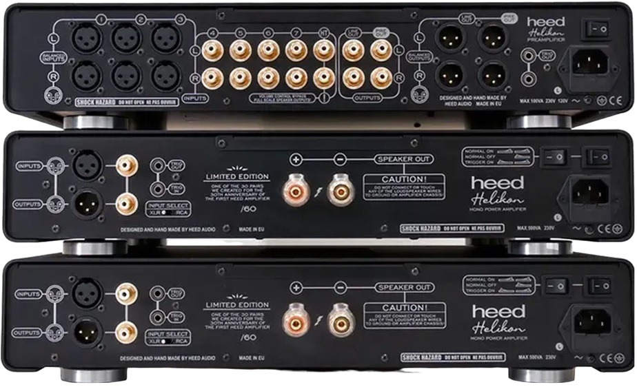 HEED Helikon : un préamplificateur et deux blocs de puissance monophoniques Audiophile Fr