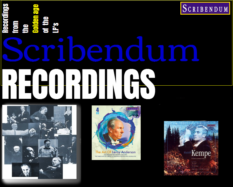 SCRIBENDUM Recordings from the Golden Age of The LP's Audiophile Fr
